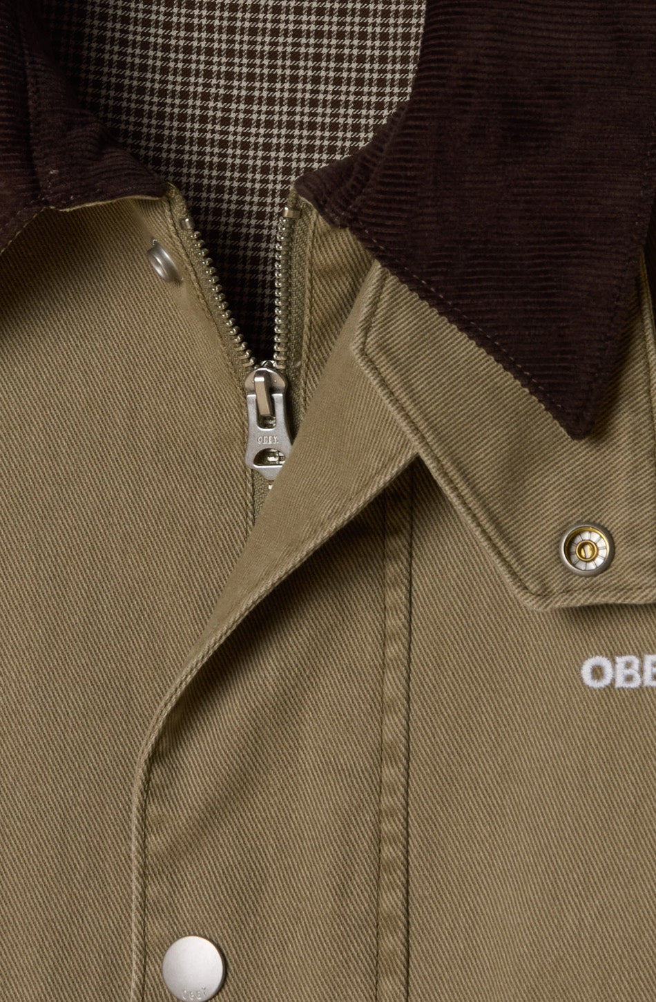 Obey Caden Work Mermaid Faded Wash Jacket - Kaotiko